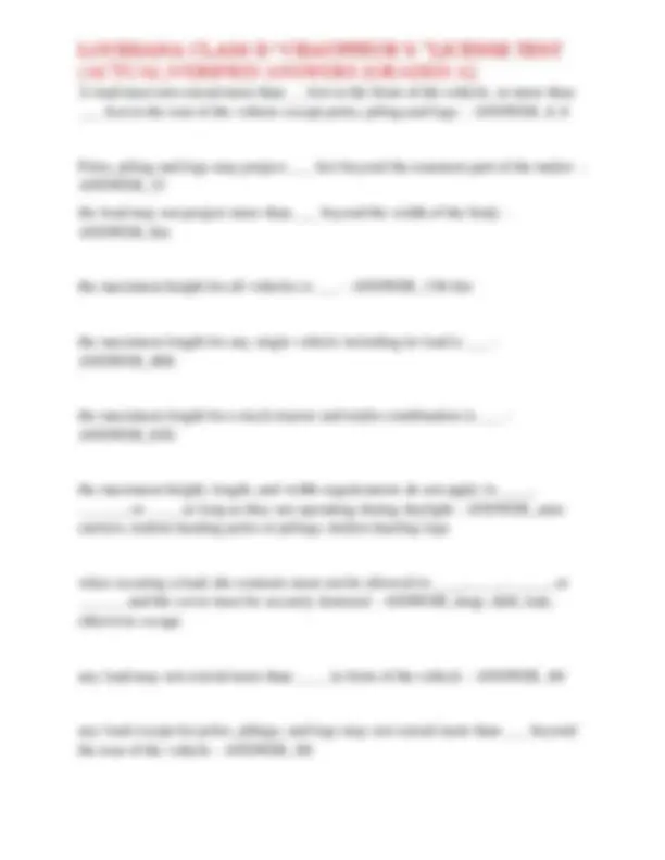 Louisiana Class D Chauffeur's License Test: Verified Answers and Study ...