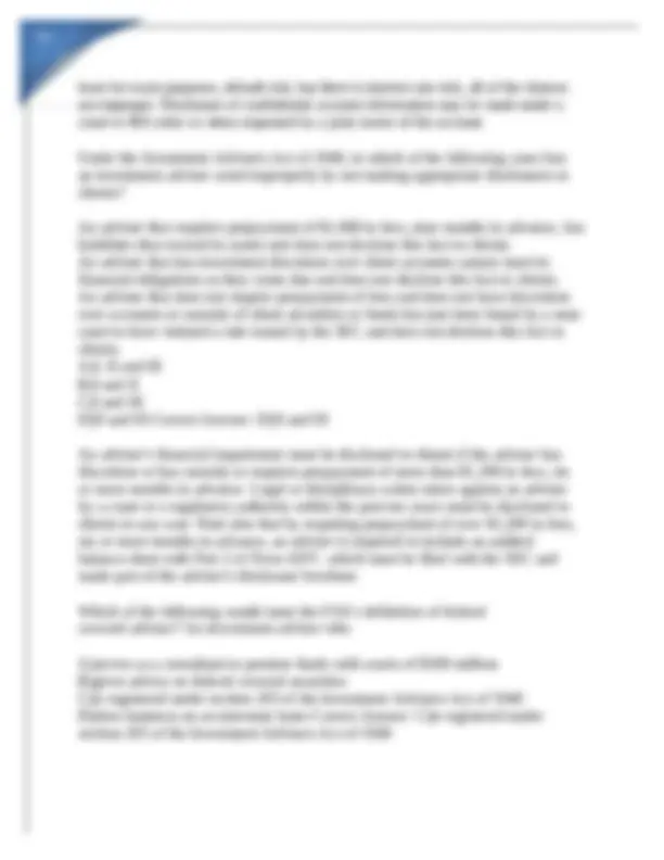 IAR Exam Questions and Answers 2024: Investment Advisers Act of 1940 ...