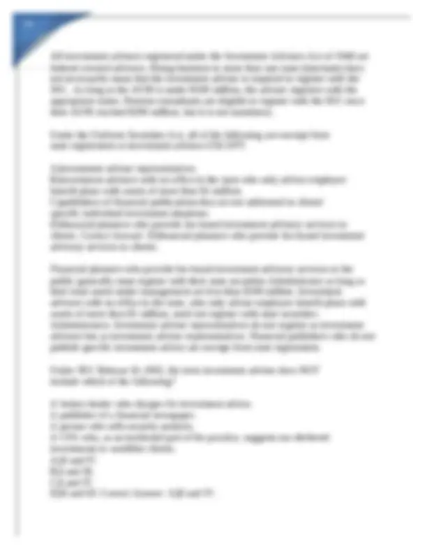 IAR Exam Questions and Answers 2024: Investment Advisers Act of 1940 ...