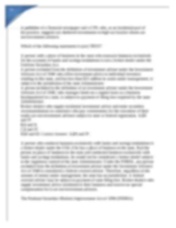 IAR Exam Questions and Answers 2024: Investment Advisers Act of 1940 ...