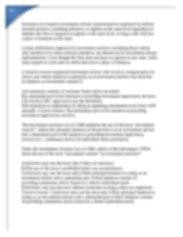 IAR Exam Questions and Answers 2024: Investment Advisers Act of 1940 ...