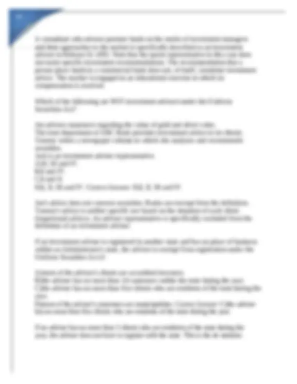 IAR Exam Questions and Answers 2024: Investment Advisers Act of 1940 ...