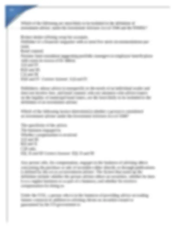 IAR Exam Questions and Answers 2024: Investment Advisers Act of 1940 ...