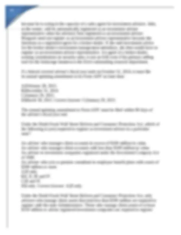 IAR Exam Questions and Answers 2024: Investment Advisers Act of 1940 ...