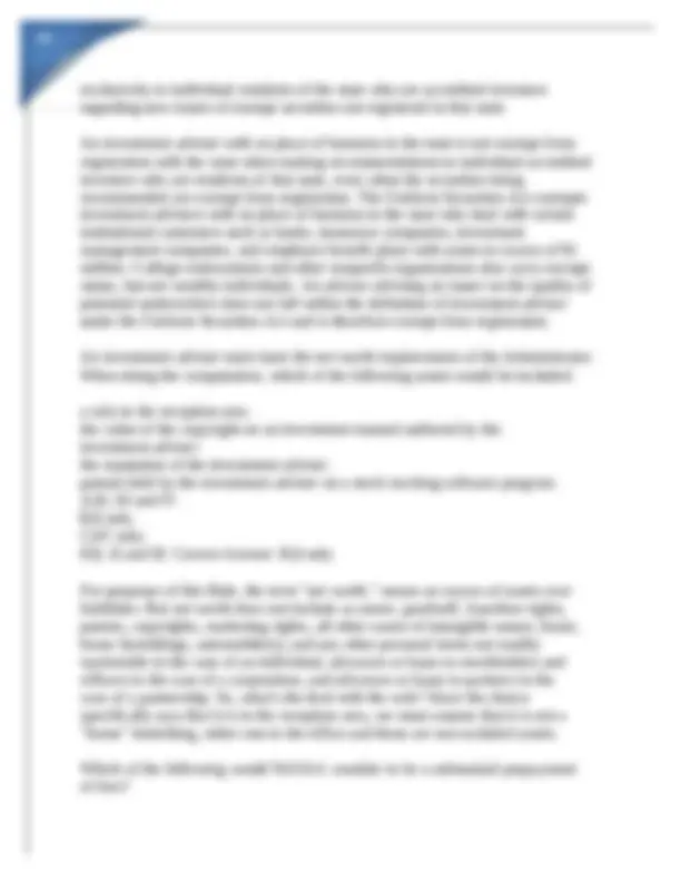 IAR Exam Questions and Answers 2024: Investment Advisers Act of 1940 ...