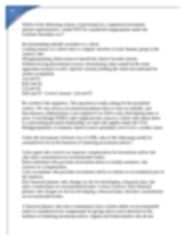 IAR Exam Questions and Answers 2024: Investment Advisers Act of 1940 ...