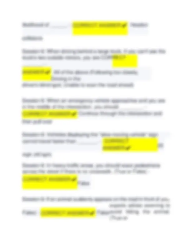 NSC Defensive Driving Course 2025-2026: 60 Questions with Correct ...