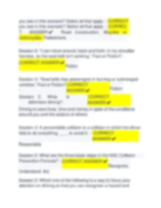 NSC Defensive Driving Course 2025-2026: 60 Questions with Correct ...