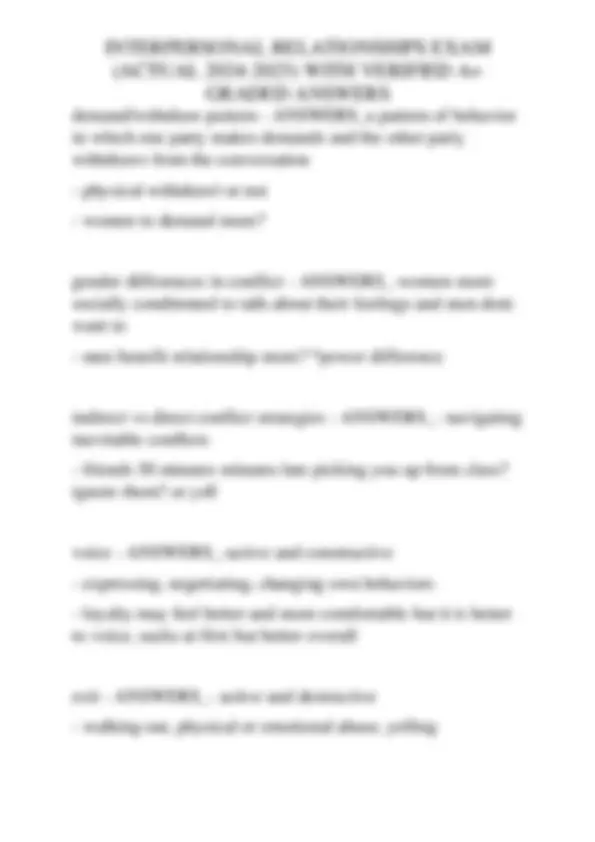 Interpersonal Relationships Exam: Multiple Choice Questions and Answers ...