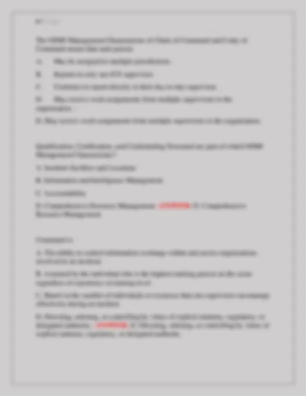 FEMA FINAL EXAM ICS 100: IS-100.C: INTRODUCTION TO THE INCIDENT COMMAND ...