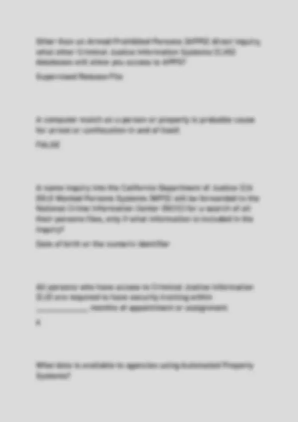 CLETS EXAM (ACTUAL 2025/2026) 117 QUESTIONS AND VERIFIED ANSWERS ...