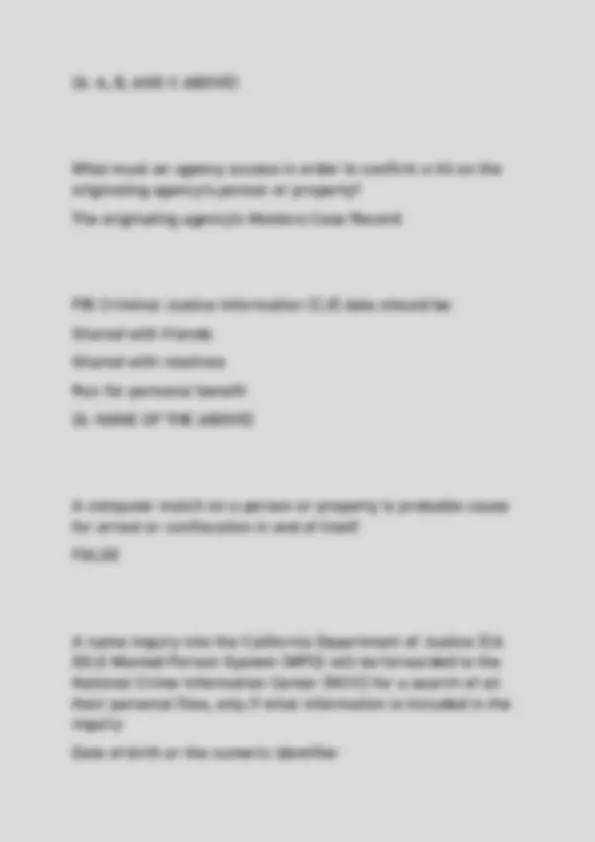 CLETS EXAM (ACTUAL 2025/2026) 117 QUESTIONS AND VERIFIED ANSWERS ...