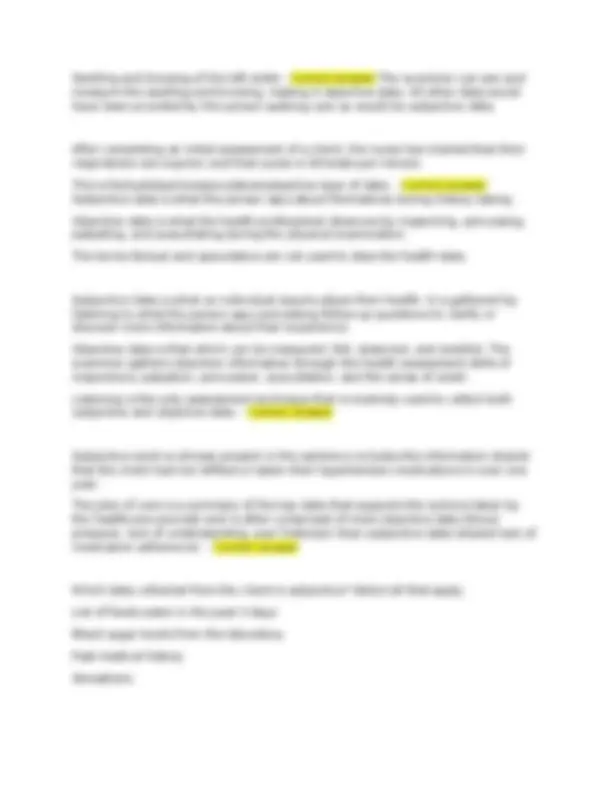 Subjective and Objective Data in Health Assessment: A Comprehensive ...