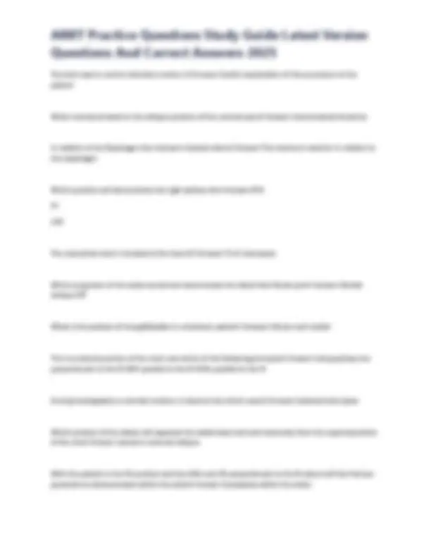 ARRT Practice Questions Study Guide: Latest Version with Questions and ...