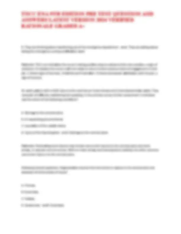 TNCC ENA 9TH EDITION PRE TEST QUESTION AND ANSWERS LATEST VERSION 2024 ...