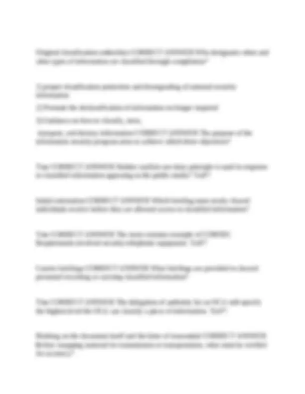 Introduction to Information Security - Test Questions with correct ...