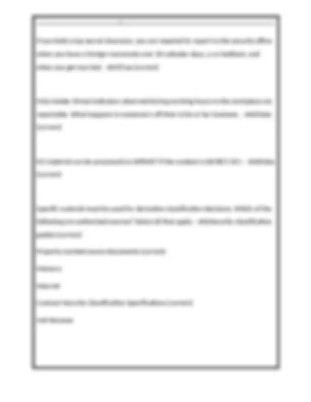 JKO Annual Security Refresher (1 hr) – 2024-2025. Questions and Correct ...