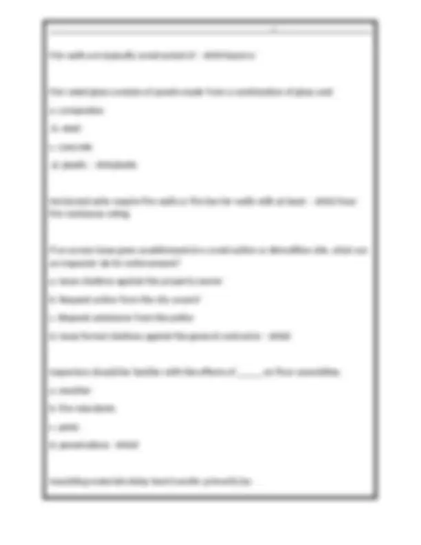 Inspector IFSTA Quizzes 2024-2025: Questions and Correct Answers ...