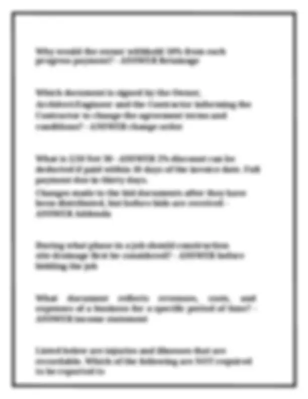 Construction Quality Management for Contractors CQM-C Exam Questions ...