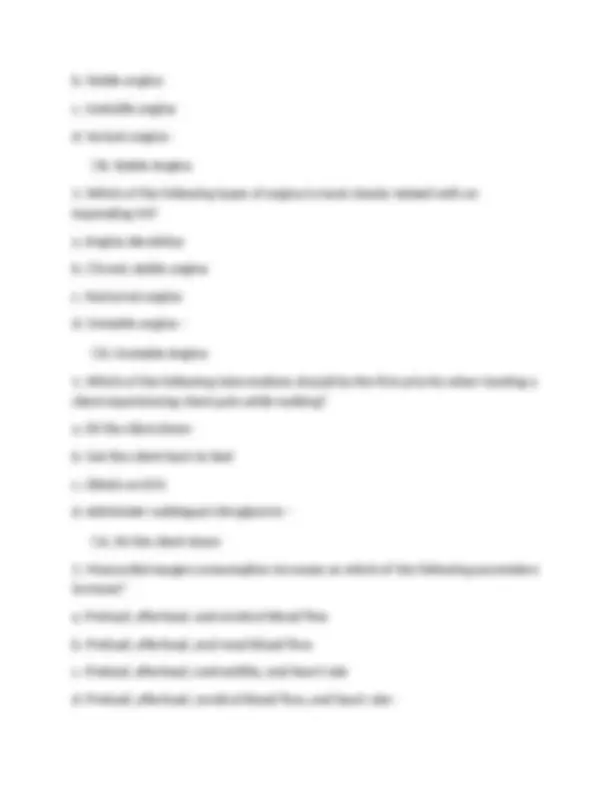 MedSurg Exam 1: Cardiovascular | Exams Nursing | Docsity