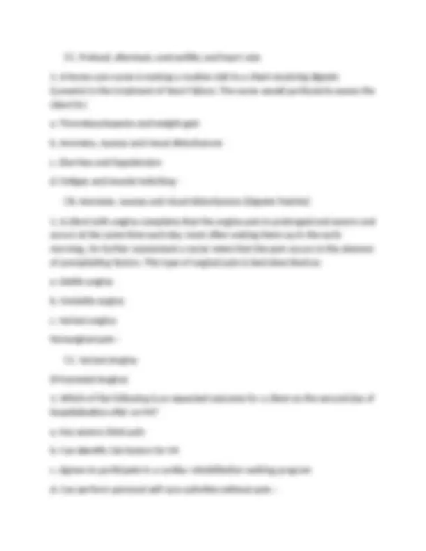 MedSurg Exam 1: Cardiovascular | Exams Nursing | Docsity