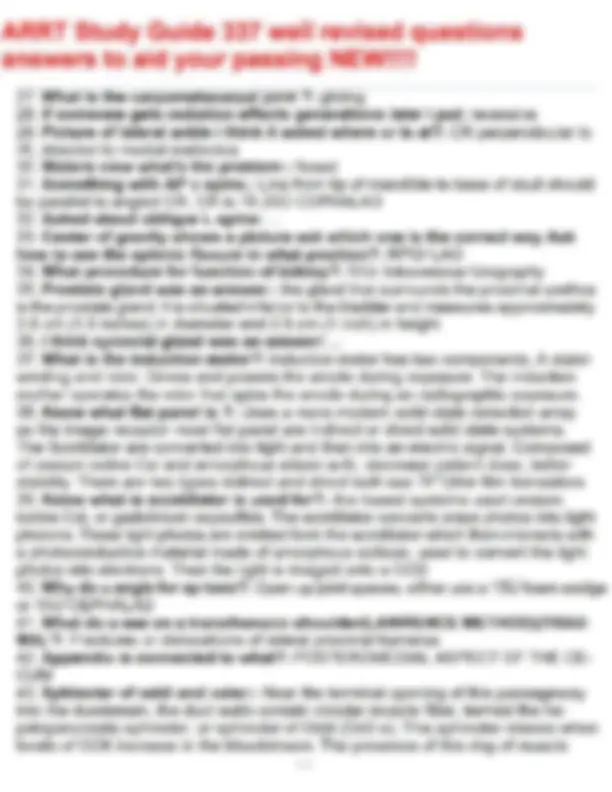 ARRT Study Guide 337 well revised questions answers to aid your passing ...