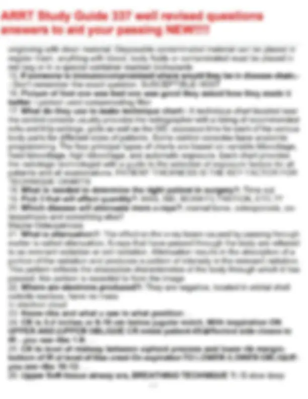ARRT Study Guide 337 well revised questions answers to aid your passing ...