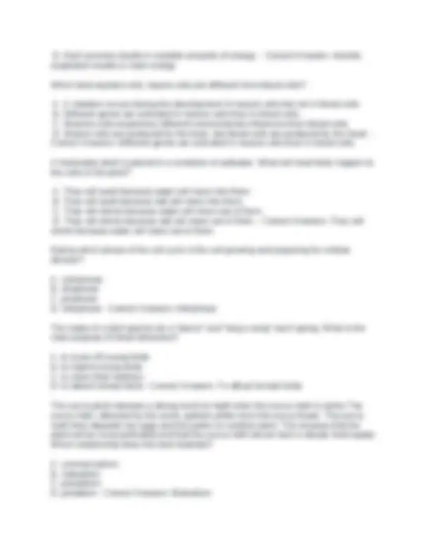 Biology EOC Practice Test: Multiple Choice Questions and Answers ...