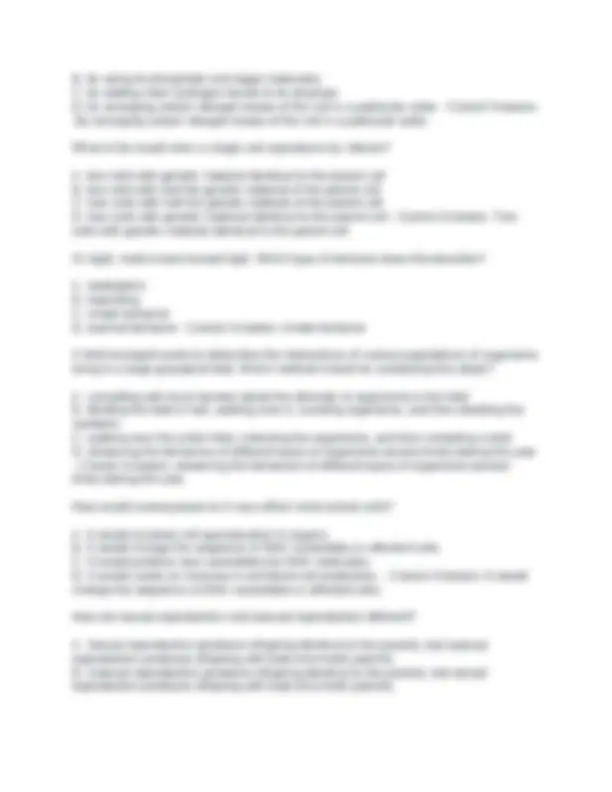 Biology EOC Practice Test: Multiple Choice Questions and Answers ...