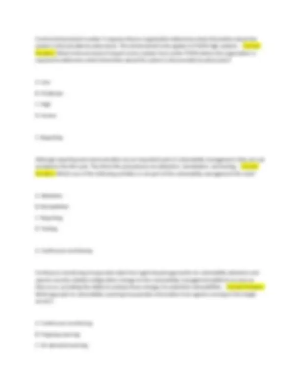 Cybersecurity Exam: Vulnerability Management and Scanning | Exams ...