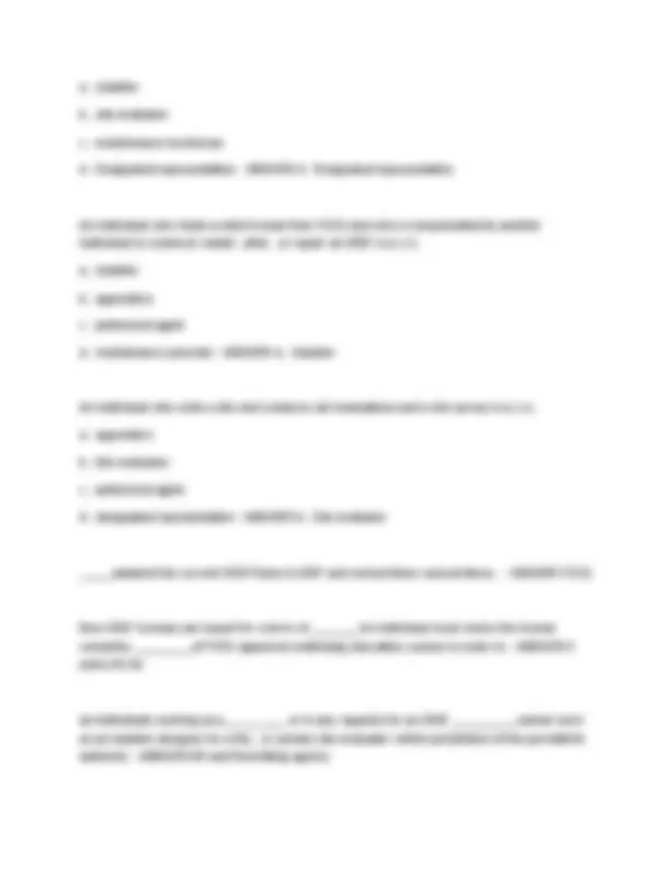 OSSF Installer 2 Exam Questions and Answers | Exams Nursing | Docsity