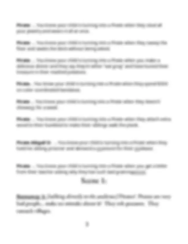 Pirates - The Musical: A 5th Grade Production Script | Assignments ...