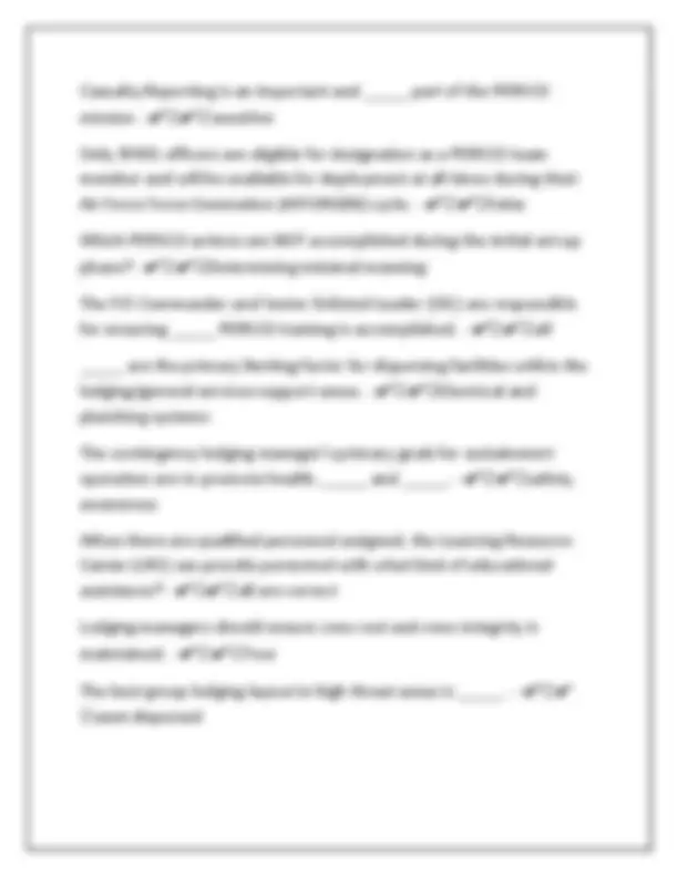 Basic Contingency Course (BCC) MFSS100 FY24Complete Exam Guide ...