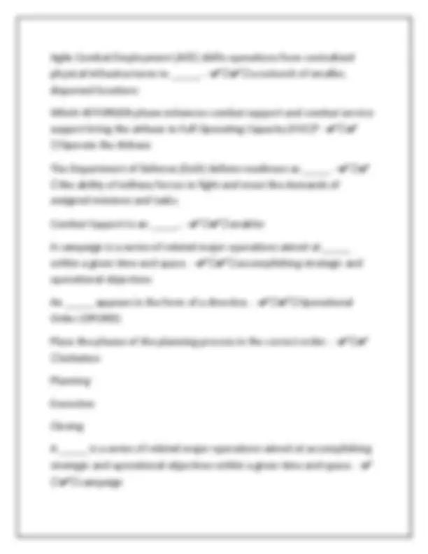 Basic Contingency Course (BCC) MFSS100 FY24Complete Exam Guide ...