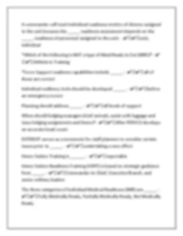 Basic Contingency Course (BCC) MFSS100 FY24Complete Exam Guide ...