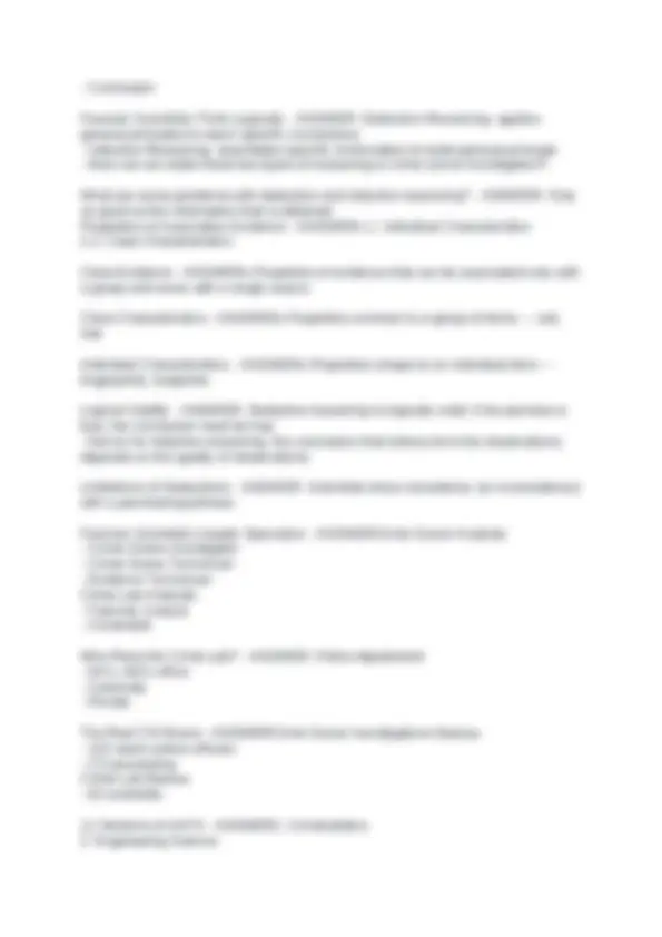 INTRODUCTION TO FORENSIC SCIENCE — EXAM 1 QUESTIONS & ANSWERS (SCORED ...