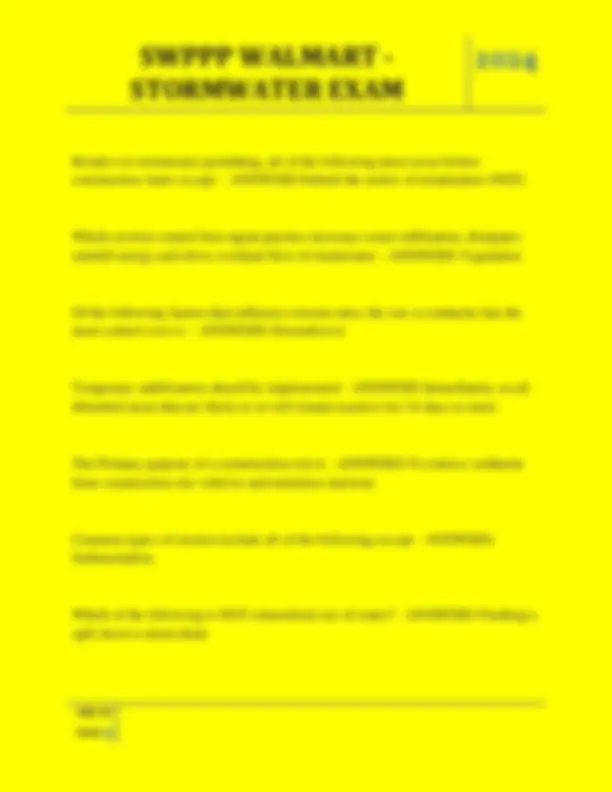 SWPPP Walmart - Stormwater Exam 2024 | Exams Water and Wastewater ...