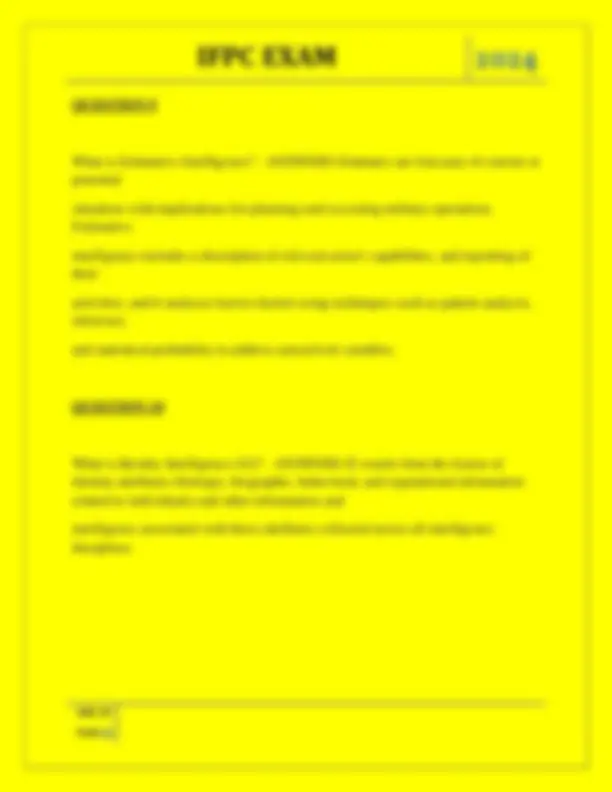 IFPC Exam 2024: Intelligence and Military Operations | Exams Business ...