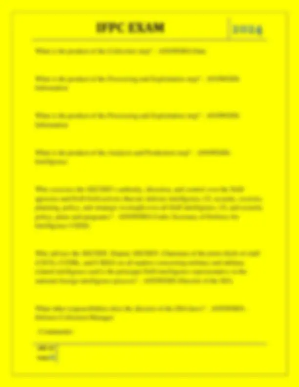 IFPC Exam 2024: Intelligence and Military Operations | Exams Business ...