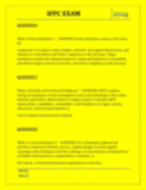 IFPC Exam 2024: Intelligence and Military Operations | Exams Business ...