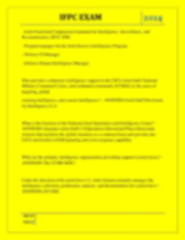 IFPC Exam 2024: Intelligence and Military Operations | Exams Business ...