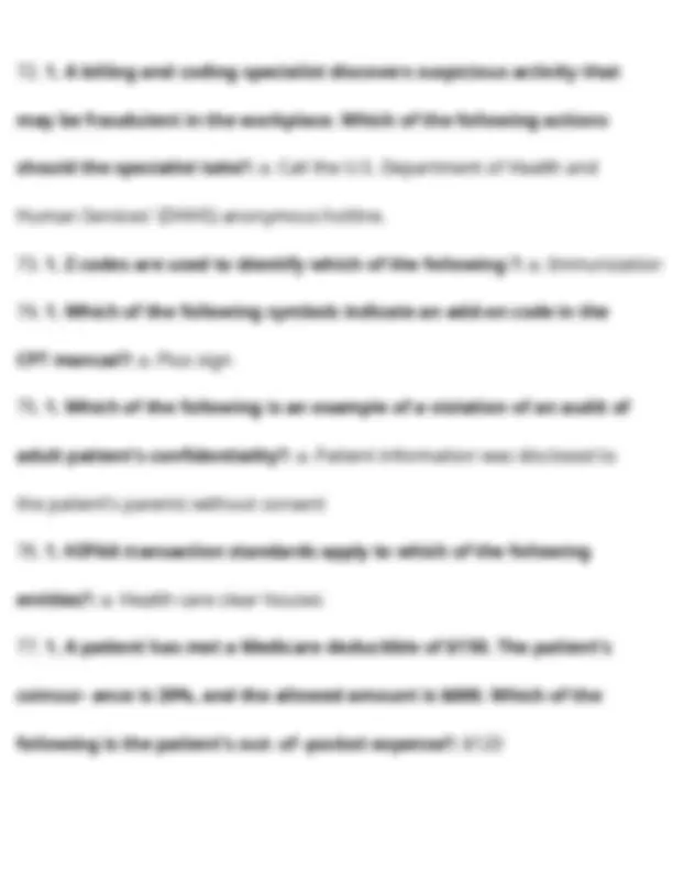 NHA BILLING AND CODING PRACTICE TEST QUESTIONS CORRECT ANSWERS UPDATED ...