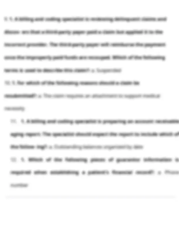 NHA BILLING AND CODING PRACTICE TEST QUESTIONS CORRECT ANSWERS UPDATED ...