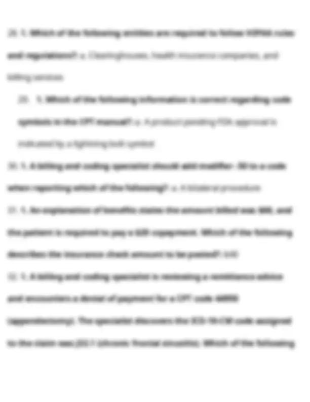 NHA BILLING AND CODING PRACTICE TEST QUESTIONS CORRECT ANSWERS UPDATED ...