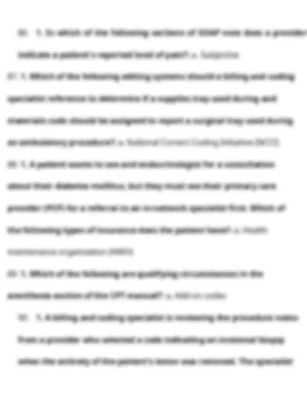 NHA BILLING AND CODING PRACTICE TEST QUESTIONS CORRECT ANSWERS UPDATED ...