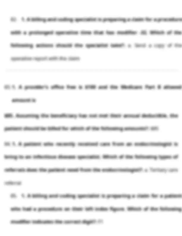 NHA BILLING AND CODING PRACTICE TEST QUESTIONS CORRECT ANSWERS UPDATED ...