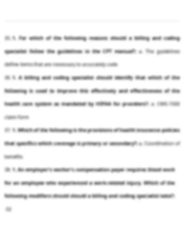 NHA BILLING AND CODING PRACTICE TEST QUESTIONS CORRECT ANSWERS UPDATED ...