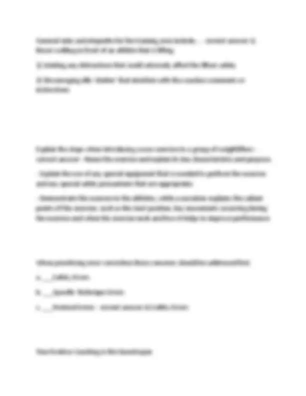 USAW LEVEL 1 EXAM 2025 WITH SOLUTIONS | Exams Physical Activity and ...