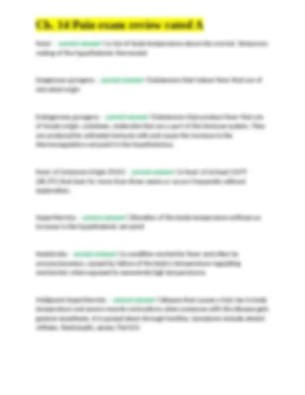 Pain and Fever: A Review of Key Concepts and Definitions | Exams ...