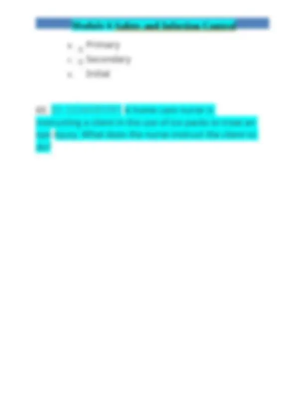 Module 6 Safety and Infection Control Exam Questions with Complete ...